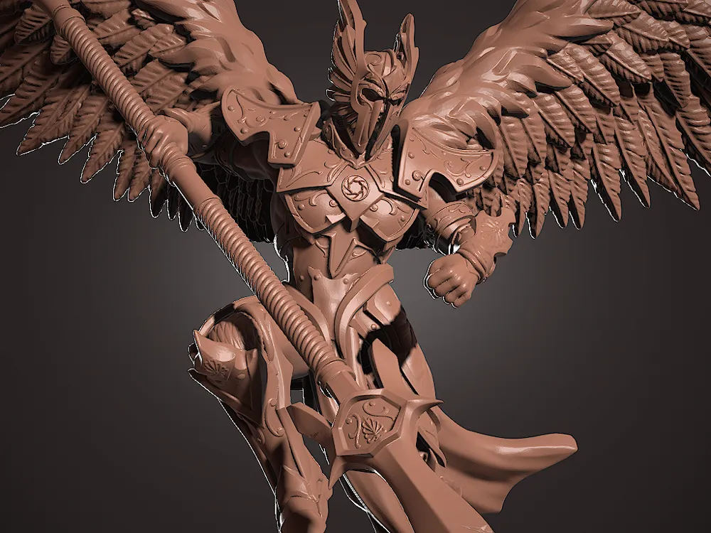 Winged Warrior by miniShev MakerWorld: Download Free 3D Models