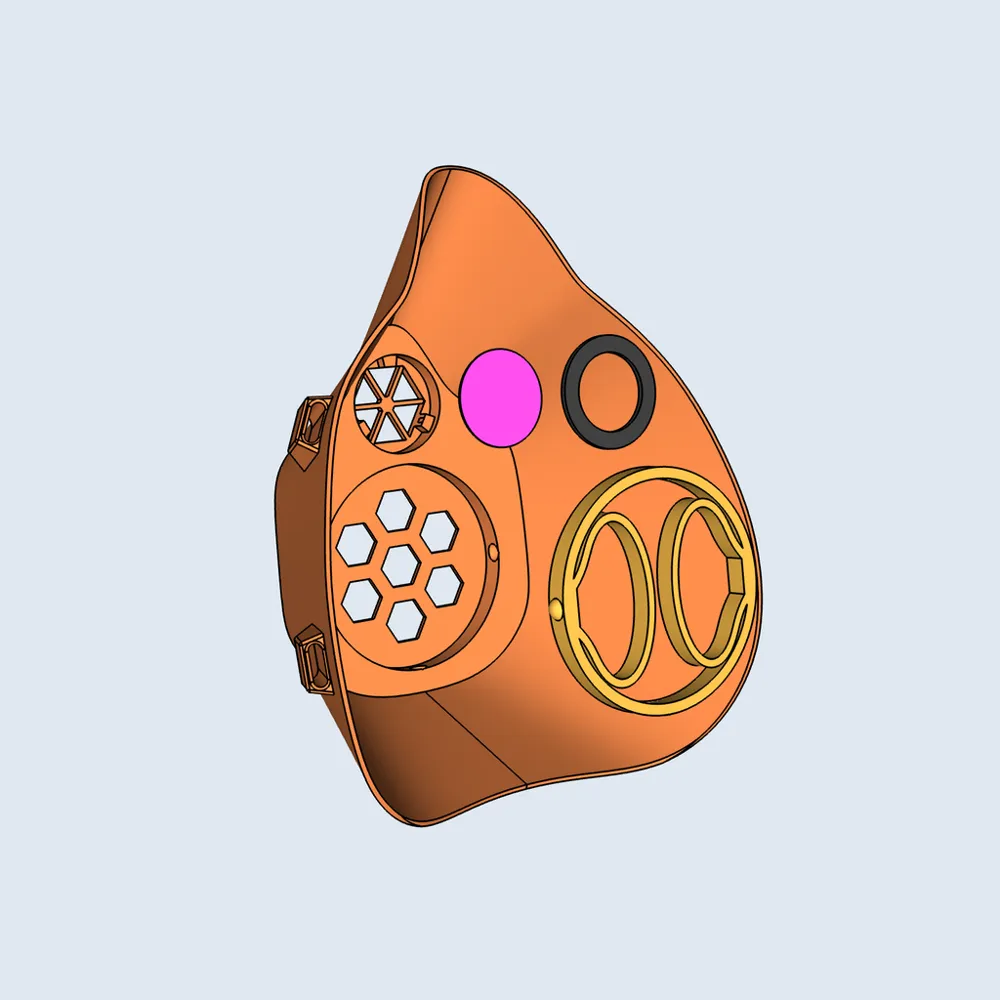 COVID 19 MASK WITH EXHALE VALVE (2HRS PRINT, NO SUPPORT) by ...