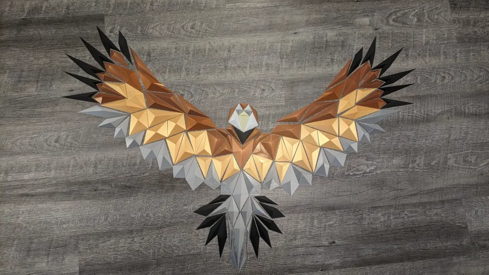Geometric eagle wall art by dgemily - MakerWorld