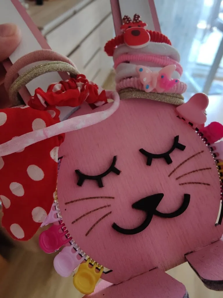 Rabbit hair ties hanger rubbers, bunny organizer by Emashi - MakerWorld