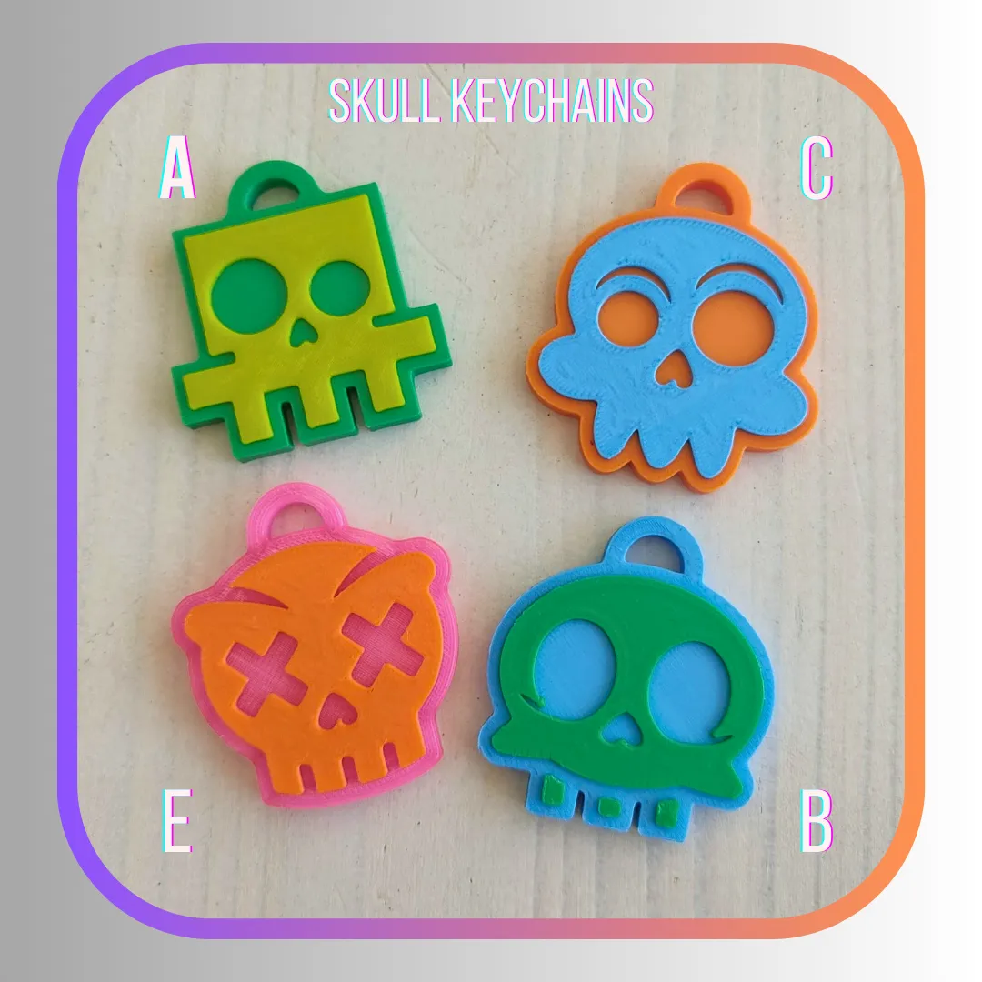 Sugar Skull Keychains by MattZA MakerWorld: Download Free 3D Models