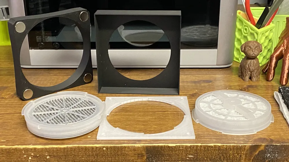 Bambu Lab X1 Chamber Fan GL2103 HEPA Filter Mount Remixed by RockChewer ...