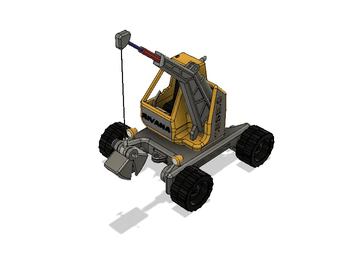 Yellow Pickup Crane Version 2 by Black Jack - MakerWorld