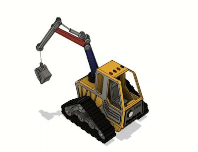 Yellow All Terain Teleporter Crane with Movements by Black Jack - MakerWorld