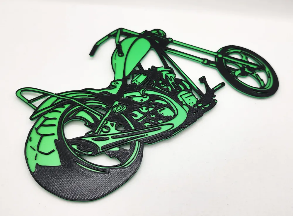 Harley Davidson Chopper 2 Color by Triple G Workshop - MakerWorld
