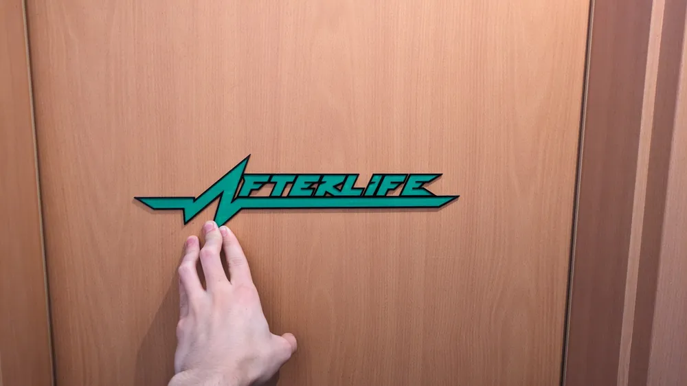 Afterlife Sign (Cyberpunk 2077) - Free 3D Print Model - MakerWorld