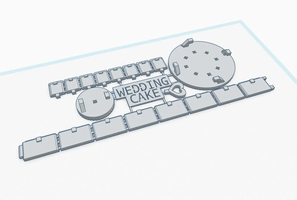 Build-your-own Mini Wedding Cake kit card by Triple G Workshop - MakerWorld