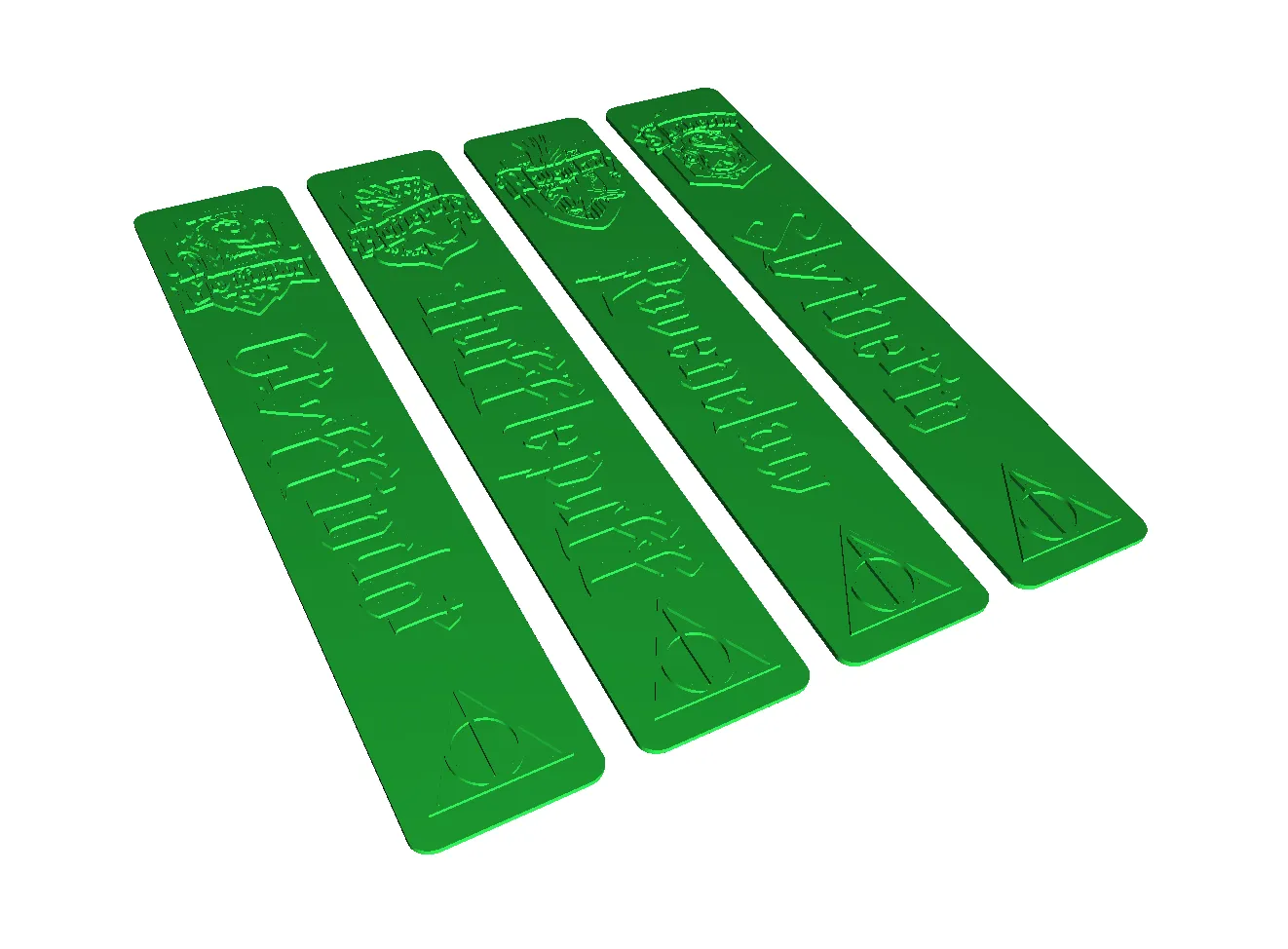 Harry Potter House Bookmarks 2 Color - Free 3D Print Model - MakerWorld