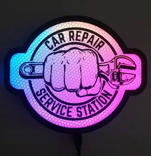 Car Service light box by Pocketcar_PT - MakerWorld