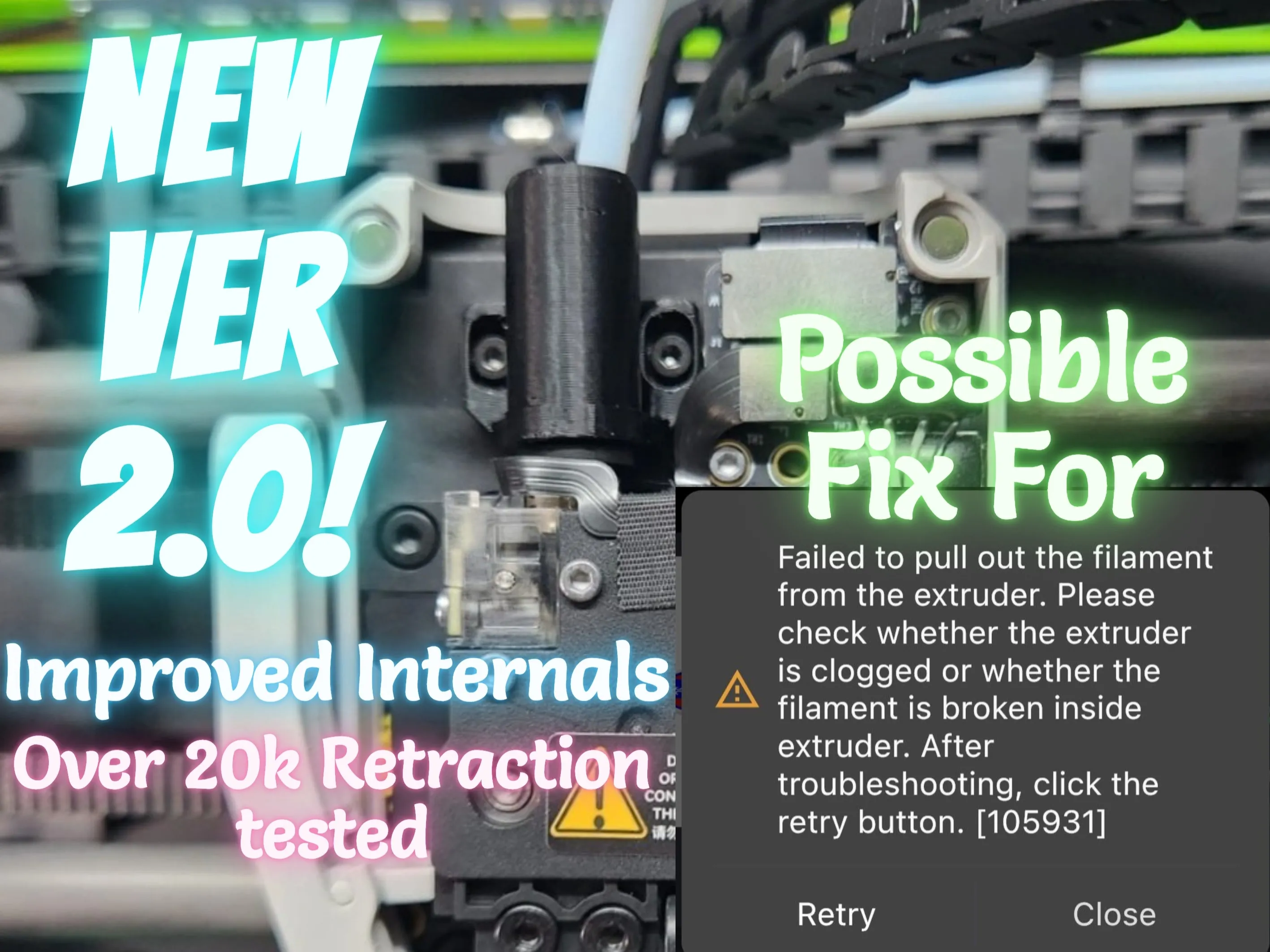 AMS Fix For Failed To Retract Filament Error by SPStudio MakerWorld ...