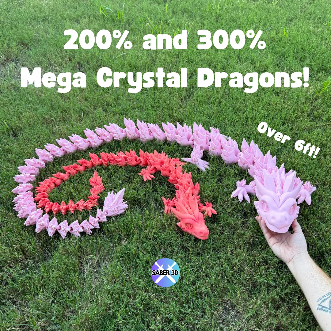 Articulated Crystal Dragon by Saber3D - Free 3D Print Model - MakerWorld
