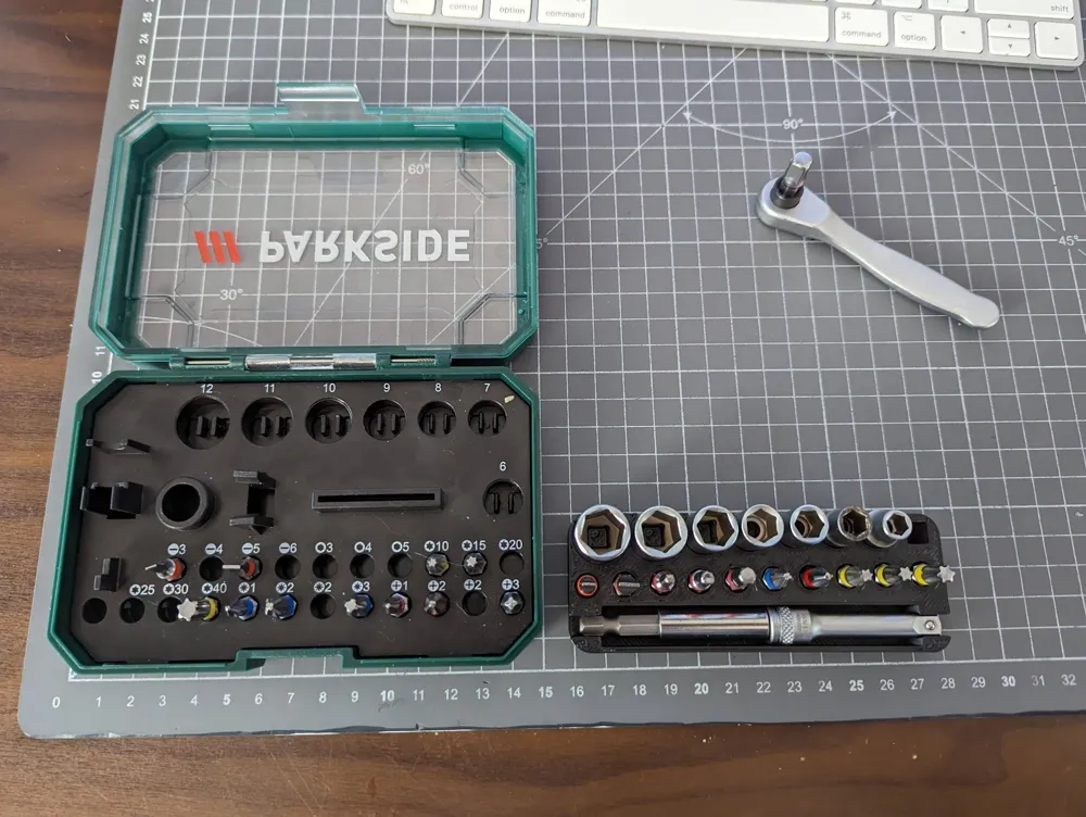 EDC Bit holder for Parkside mini ratchet kit by Jairo Cabello - MakerWorld