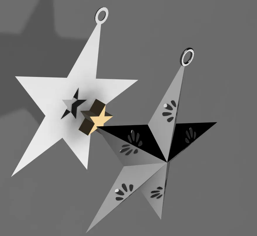 Christmas Tree Star Ornament by Alexis_ MakerWorld: Download Free 3D Models