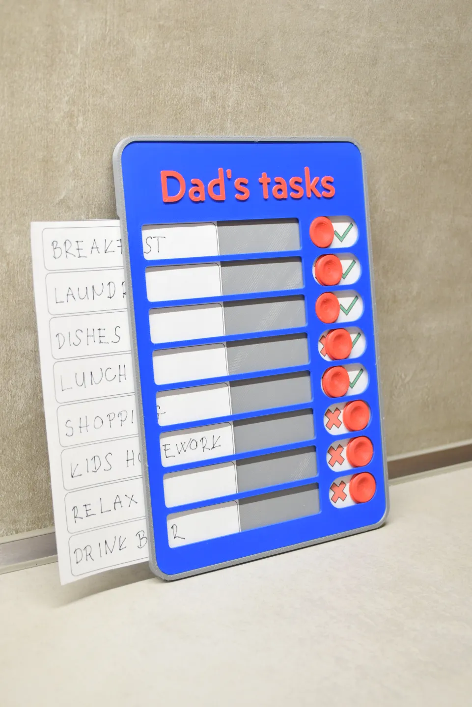 To-do list with sliding buttons and paper insert by BENOengineering ...