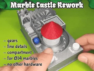 Marble Castle - Desk Fidget Toy - Free 3D Print Model - MakerWorld