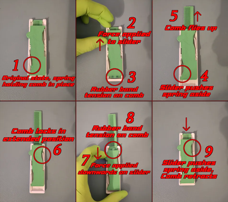 Double Action OTF Knife/Comb by Asdfgasdfg - MakerWorld