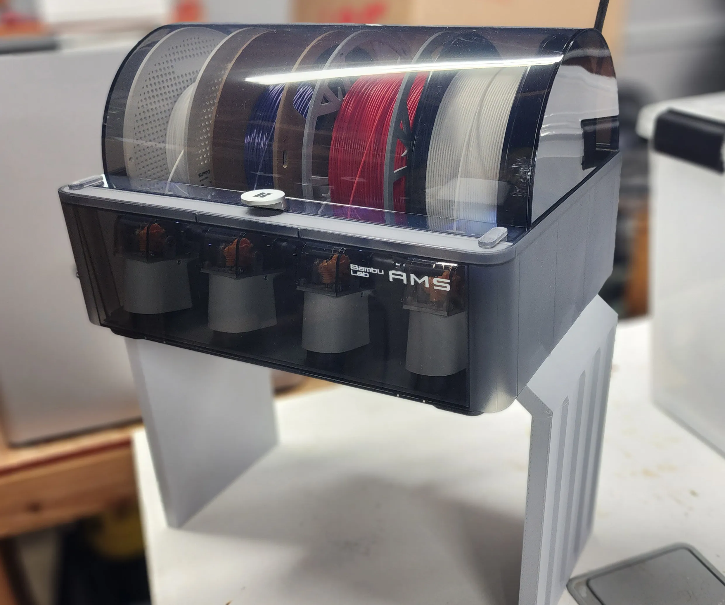 *New* AMS stacking stand for Bambu Lab P1P and X1 by Triple G Workshop ...