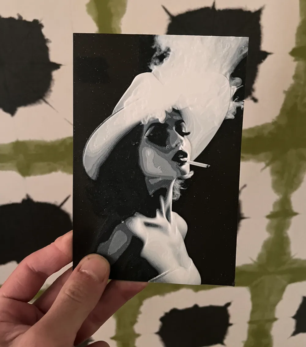 Sexy Woman Smoking Cigarette by Wall_Art_3D - MakerWorld