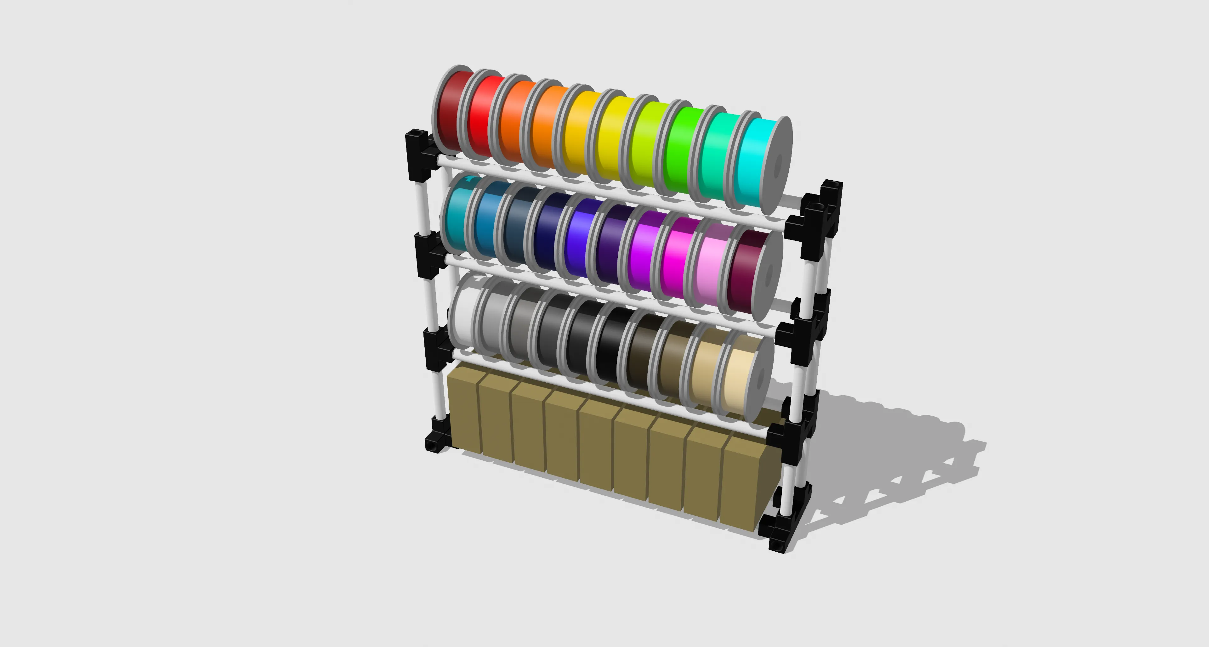 Modular Filament Rack System by Thinkable MakerWorld: Download Free 3D ...
