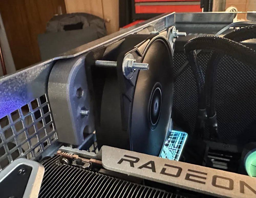 120mm rear fan adaptor and front fan spacer for Sliger CX rack case ...