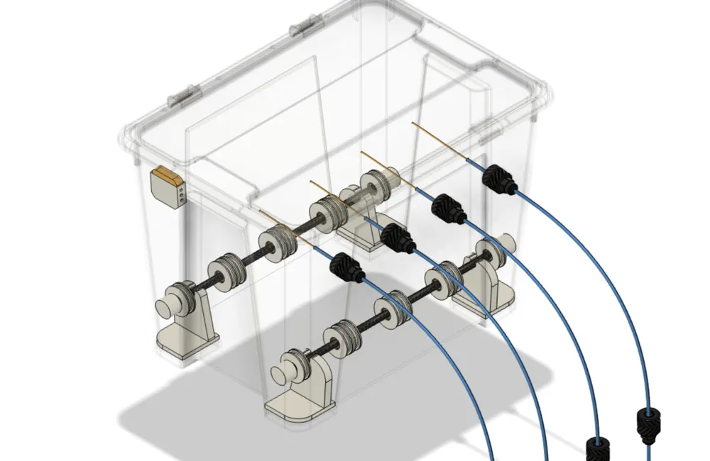 Filament Dry Box 4x (IKEA Samla 22L) by pixelwave - MakerWorld