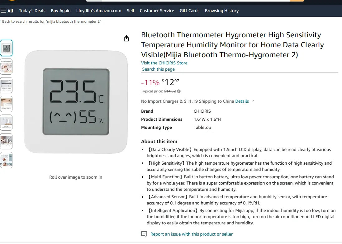 Xiaomi Bluetooth Humidity Meter Drybox for AMS with Xiaomi hygrometer 2 ...