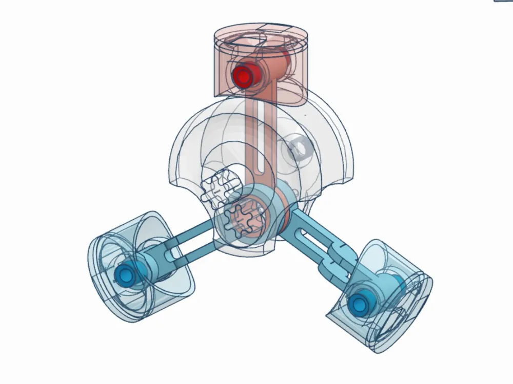 3 Cylinder Radial Engine by Bootjevaarder - MakerWorld