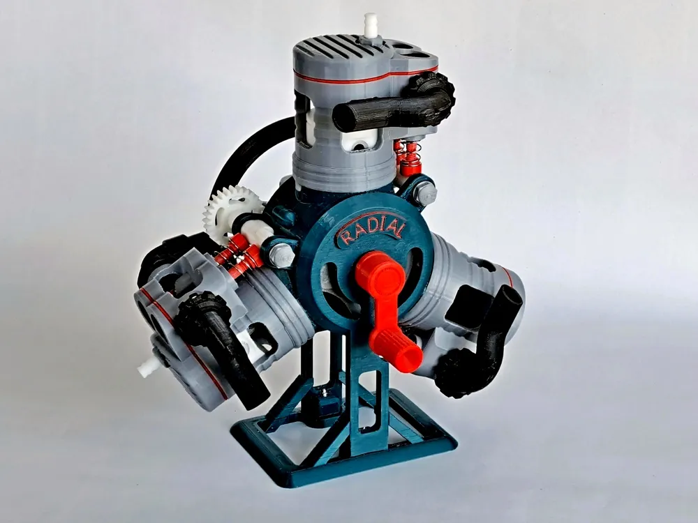 3 Cylinder Radial Engine 来自 Bootjevaarder - MakerWorld