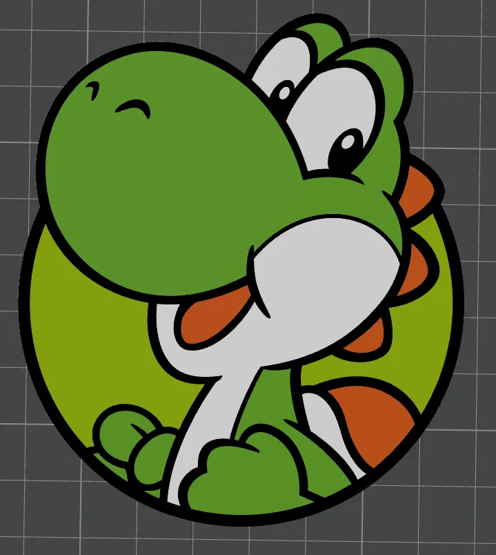 Circle Yoshi - Super Nintendo - AMS READY by PrintModzMakerWorld ...