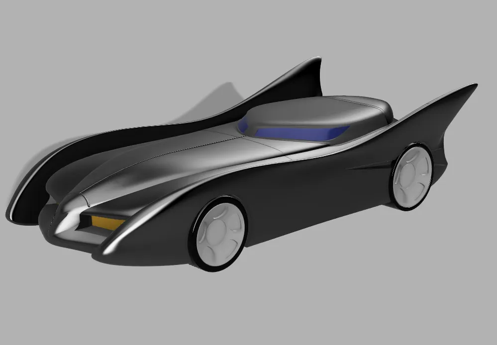 New Adventures Batmobile - Free 3D Print Model - MakerWorld