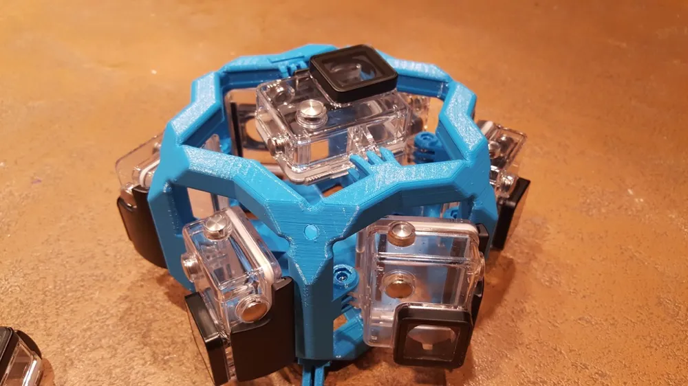 Underwater 360 Gopro rig for 8 cameras Remixed by STLWarehouse - MakerWorld