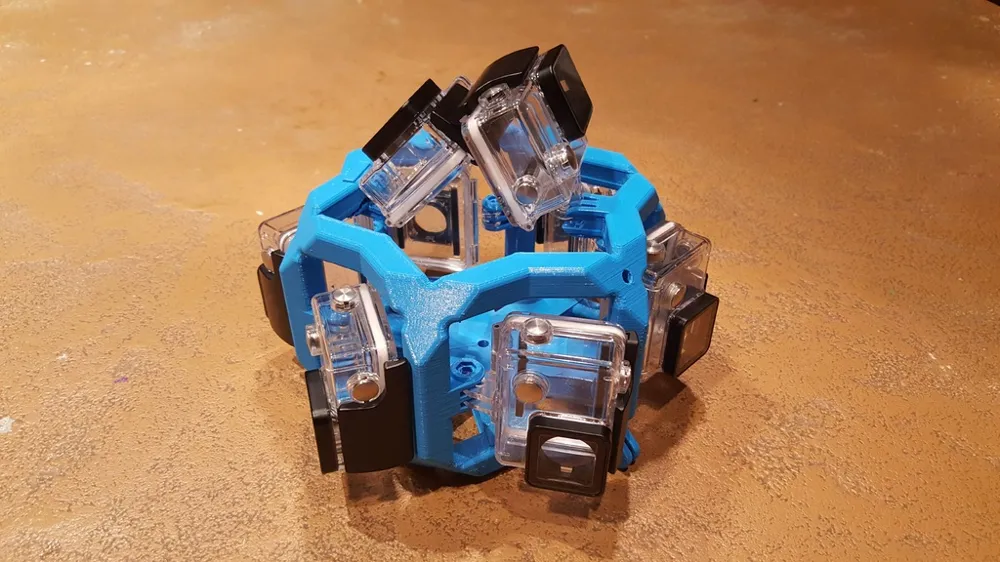 Underwater 360 Gopro rig for 8 cameras Remixed by STLWarehouse - MakerWorld