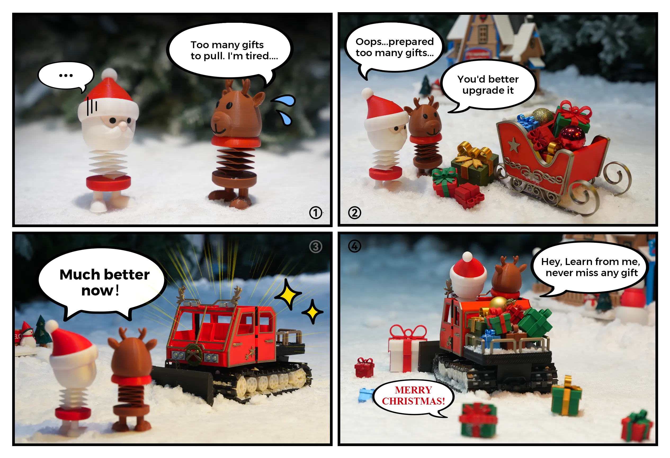Christmas Santa's Snowcat 009 by Bambu Lab MakerWorld: Download Free 3D ...