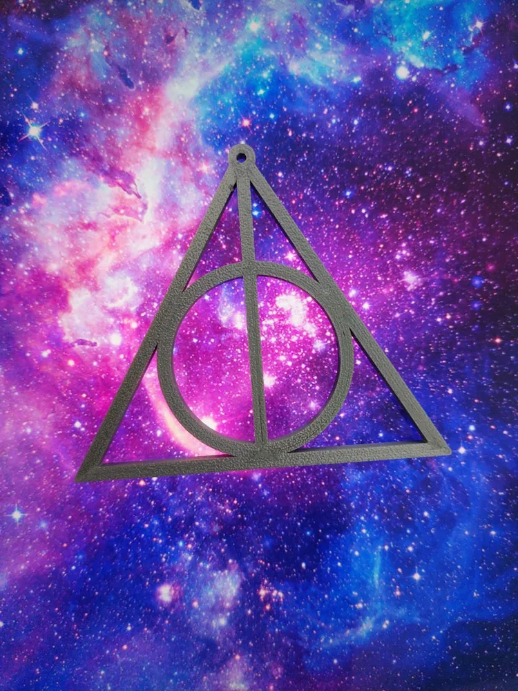 Harry Potter Necklace Deathly Hallow Sign By Dark phoenix MakerWorld harry-potter-necklace-deathly-hallow-sign-by-dark-phoenix-makerworld