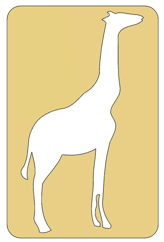 Giraffe template for drawing for children by zdenekdostal20 - MakerWorld
