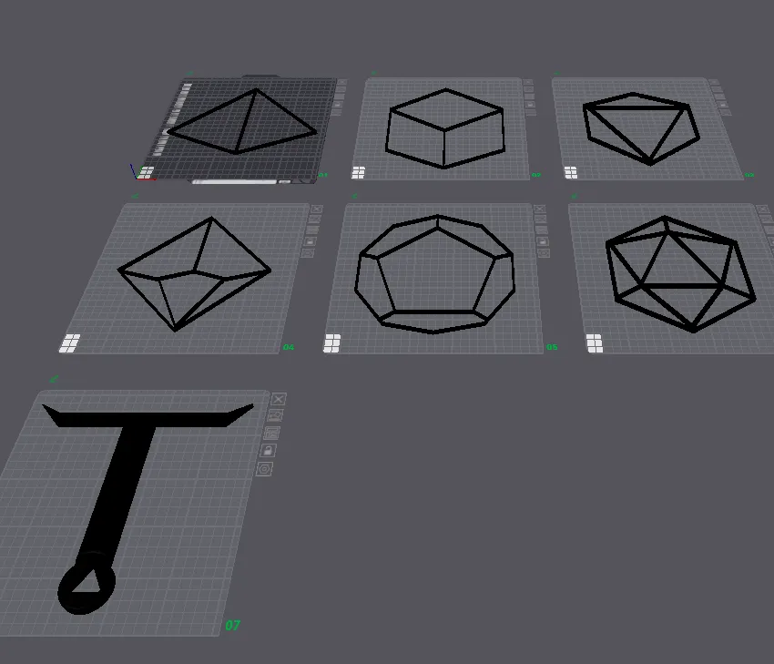 Polyhedral dice Sword Wall Art by tmreedinc - MakerWorld