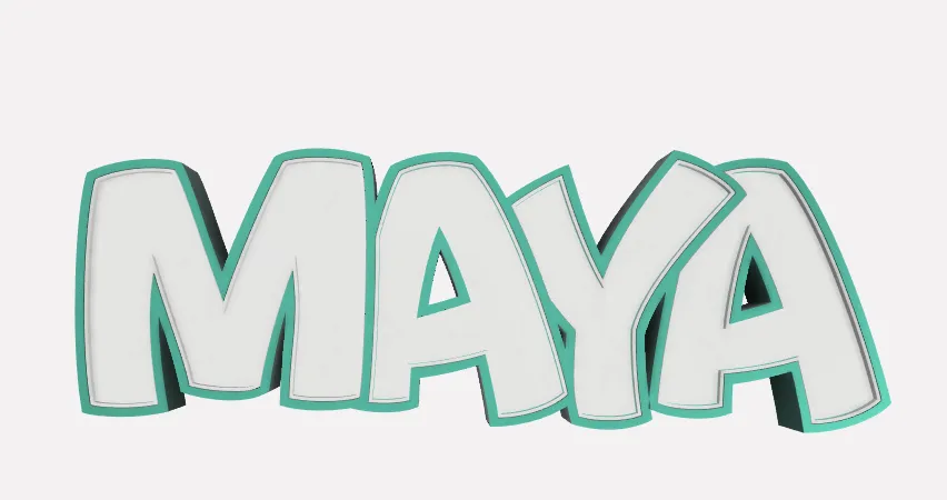 定制姓名：Maya - 免费 3D 打印模型 - MakerWorld