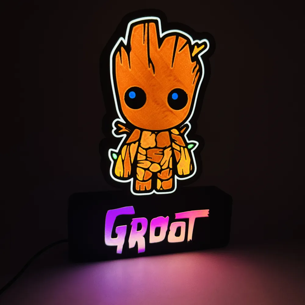Groot Led Lamp by Smart3d by Gabriel Gomes - MakerWorld