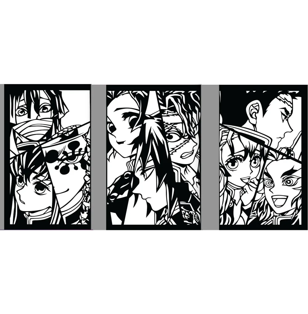 Demon Slayer Pillars Hashira Poster - All 3 panels (attachable) by ...
