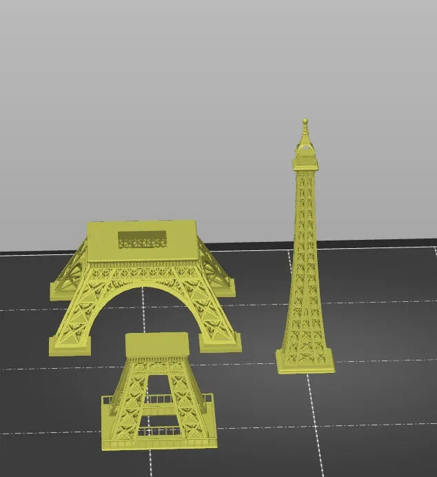 Eiffel Tower (1, 3 or 4 parts, can be printed really big !) by ...