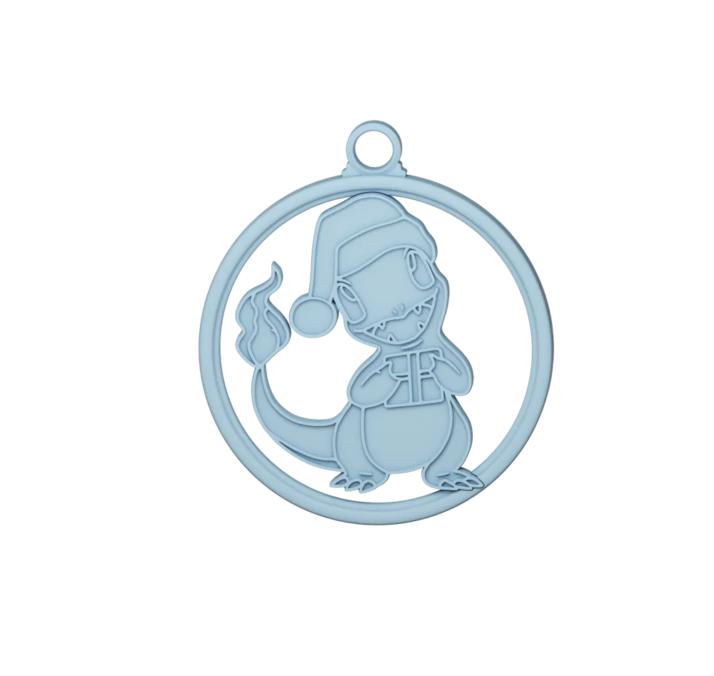 Charmander 2 parts MonoColor Christmas Ornament by SnK3DD - MakerWorld