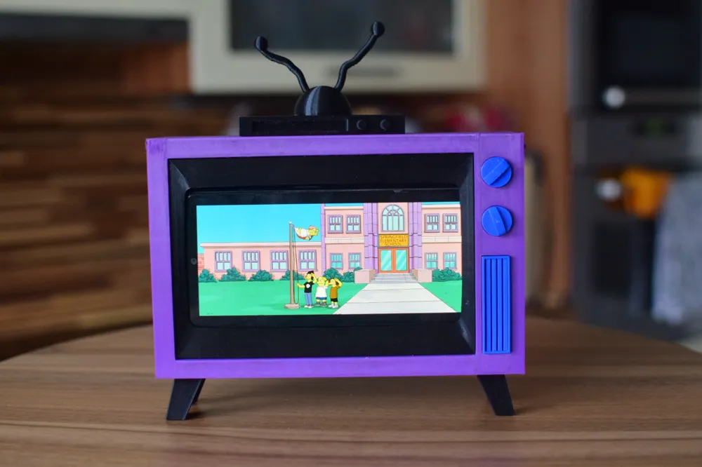 Simpsons tv phone holder by nbalet - MakerWorld