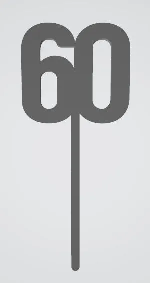 60 Cake Topper by BlooderMakerWorld: Download Free 3D Models