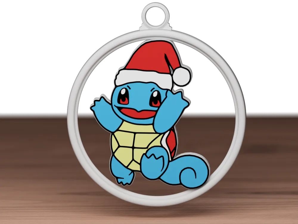 Squirtle Christmas Ornament Color by SnK3DD - MakerWorld