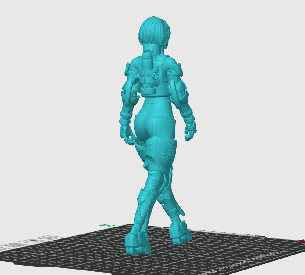 Armored 2B figure in walking pose Remixed by alloystorm - MakerWorld