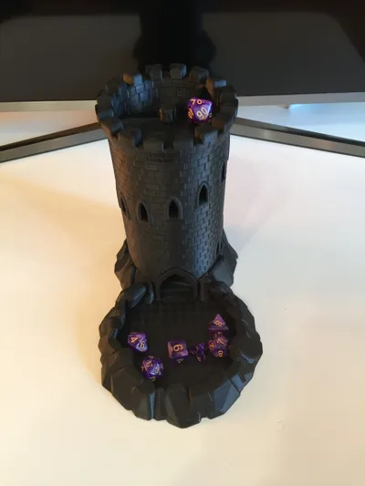 Tree Dice Tower by digitallyforgeddesigns - MakerWorld