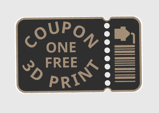 Coupon for Free 3D Print by Filamentos MakerWorld: Download Free 3D Models