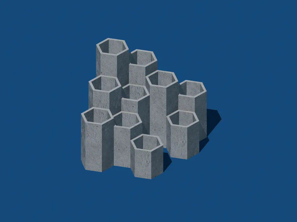 Giant's Penholder Hexagonal Pillars by CuriousCoon - MakerWorld