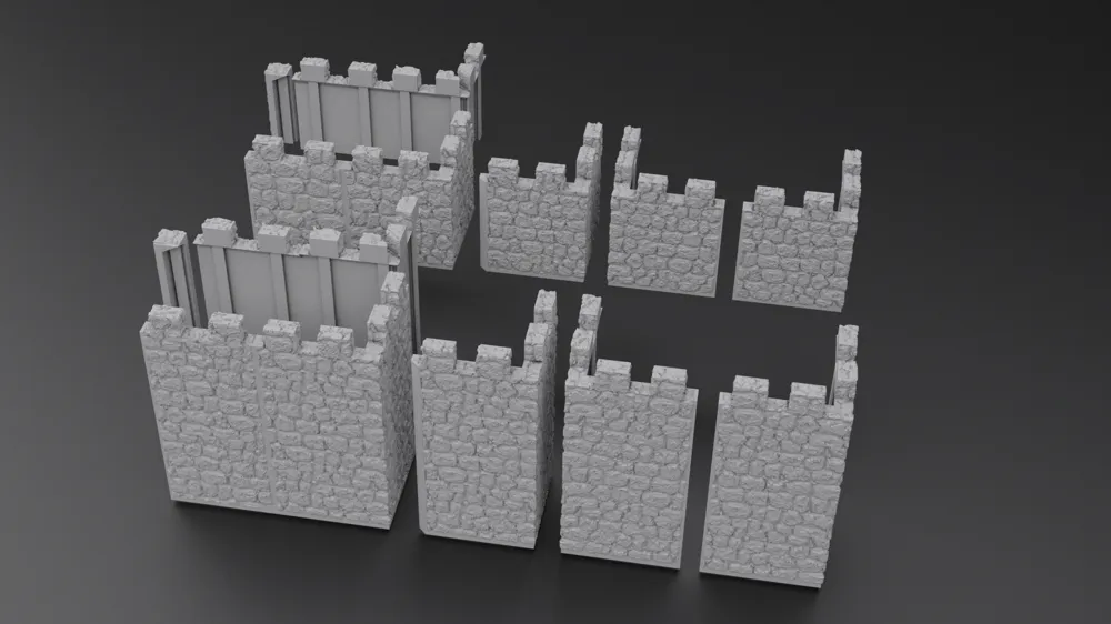 DnD Terrain Castle Walls Textures by battle.deancz - MakerWorld