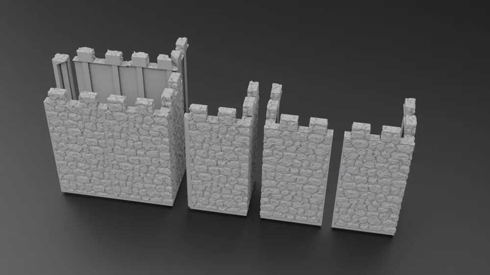 DnD Terrain Castle Walls Textures by battle.deancz - MakerWorld